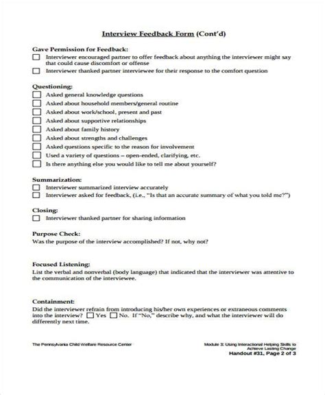 FREE Feedback Forms In PDF MS Word Excel