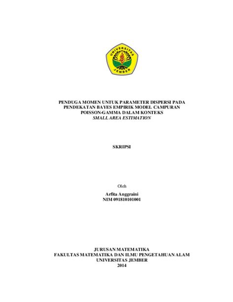 Pdf Penduga Momen Untuk Parameter Dispersi Pada Pendekatan Bayes
