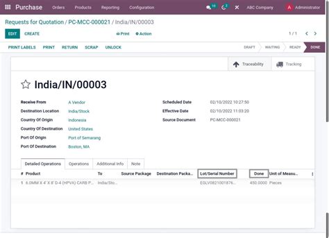 Odoo ERP For Timber Trading Purchase Management TenthPlanet Technologies