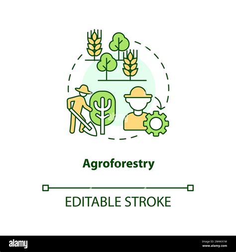 Agroforestry Concept Icon Stock Vector Image And Art Alamy