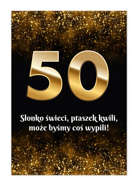 Etykiety Naklejki na wódkę 50 URODZINY różne toasty 10szt 14415661207 ...