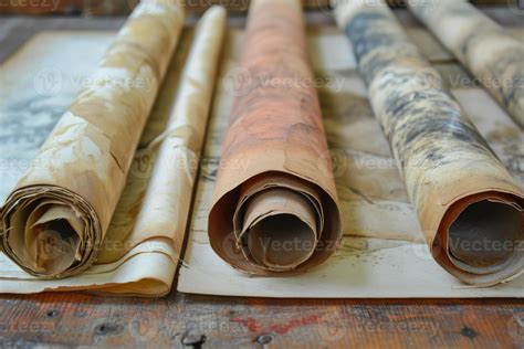 Crinkly Old Scrolls Generate Ai Stock Photo At Vecteezy