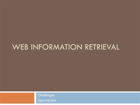 Ppt Information Retrieval Powerpoint Presentation Free Download Id