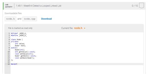 Solved In This Lab You Are Given With A Linked List Node Chegg Com