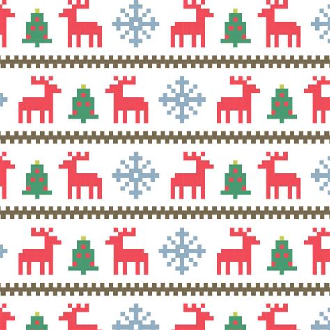 Pixel Christmas Pattern 11721300 Vector Art At Vecteezy
