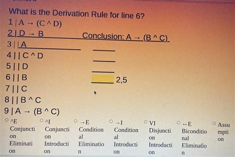 What Is The Derivation Rule For Line 6