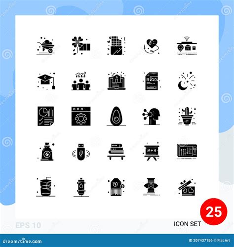 25 Thematic Vector Solid Glyphs And Editable Symbols Of Of Gadgets Lifestyle Iot Broken