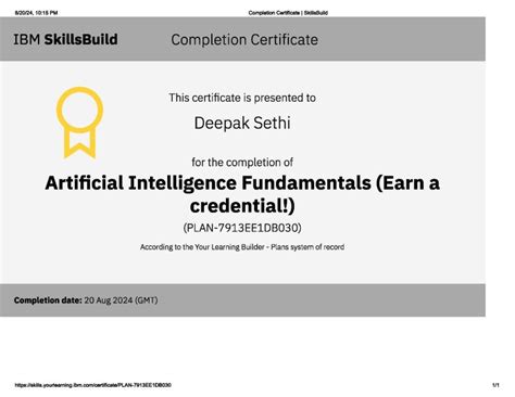 🌟i have completed my ai fundamentals from ibm 🌟 deepak sethi posted