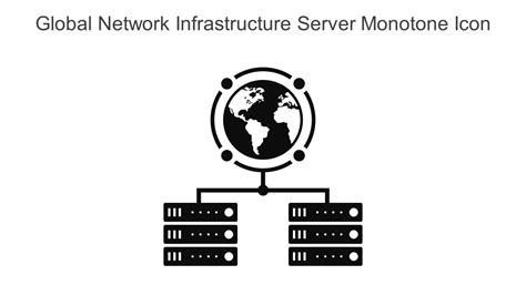 Global Network Infrastructure Server Monotone Icon In Powerpoint Pptx