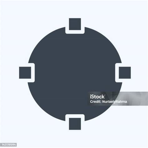 아이콘 그리기 원 그래픽 디자인 도구 기호와 관련이 있습니다 글리프 스타일 편집 가능한 간단한 디자인 간단한 그림 간단한 벡터 아이콘 개념과 주제에 대한 스톡 벡터 아트 및