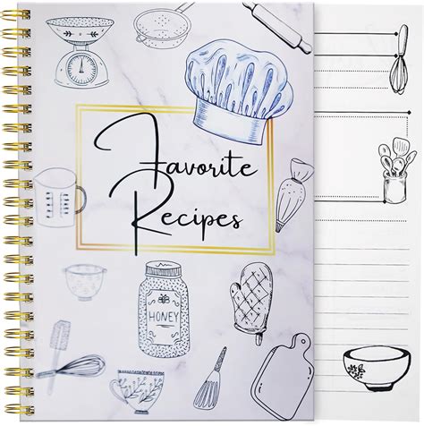 Recipe Book To Write In Your Own Recipes 1 Pack 8 5 X 11 Blank Recipe Notebook