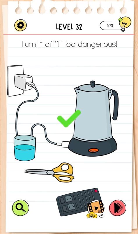 Brain Test All Star Level 32 Turn It Off Too Dangerous Answer