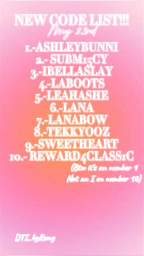 Updated Code List For Dti Dress To Impress Plz Save And Comment The Year You Joined Roblox