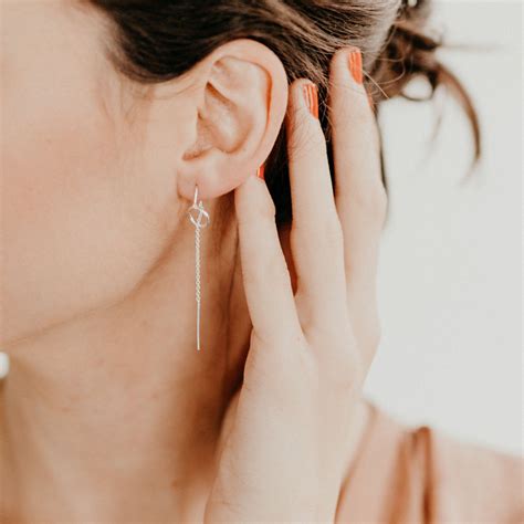 Tiny Loop Thread Earrings