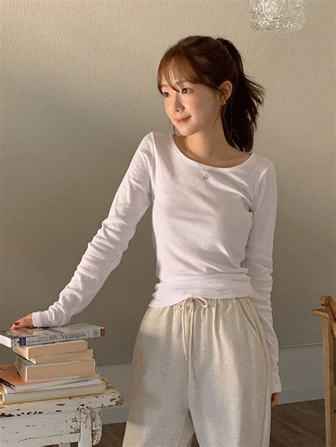 이퓨 이너기본템🤍꾸안꾸 오피스룩 위아 여리핏 데일리 라운드넥 베이직 긴팔 티셔츠 11color 위시버킷