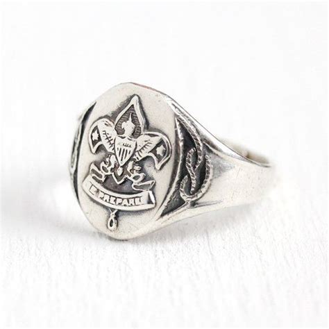 Sale Boy Scout Ring Vintage Sterling Silver Bsa Boy Scouts Etsy