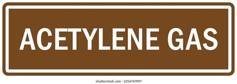 Acetylene Warning Chemical Sign Labels Stock Vector Royalty Free