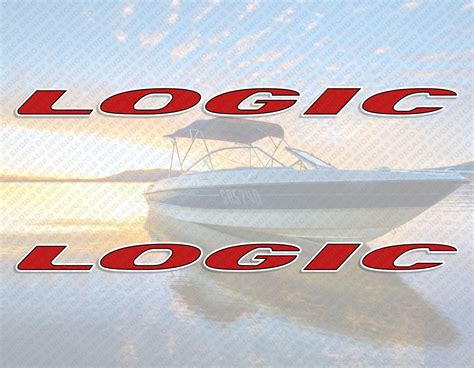 Logic Boat Logo Decal Set Of 2 X 29 25 Etsy