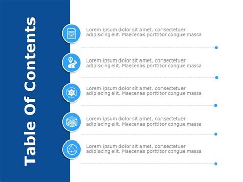 Table Of Contents Templates For PowerPoint Google Slides