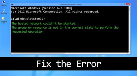 Fix The Hosted Network Couldn T Be Started Problem YouTube