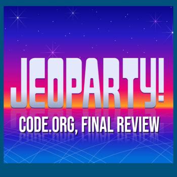 CODE ORG Course F Review Game Jeopardy By The More You Know TPT