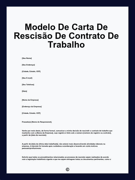 Carta De Rescisao Imobiliaria