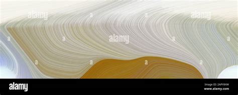 Modern Horizontal Banner With Pastel Gray Silver And Brown Colors