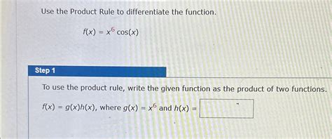 Solved Use The Product Rule To Differentiate The Chegg Com
