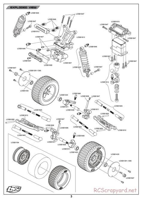 Team Losi Mini Sprint Parts List And Exploded View Losb0206 • Rcscrapyard Radio