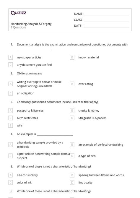 50 Handwriting Worksheets For 5th Grade On Quizizz Free And Printable