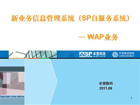 移动新业务信息管理系统ppt培训教材 公司模板 51ppt模板网