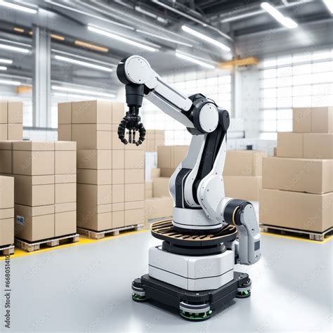 Robotic Arm For Packing With Producing And Maintaining Logistics Systems Using Automated Guided