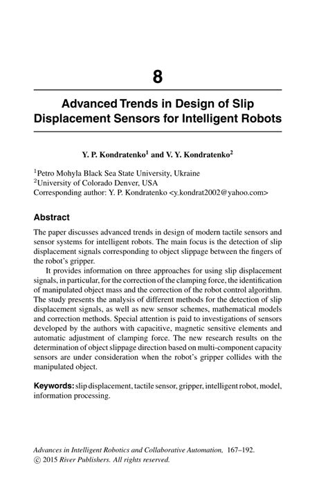 Pdf Advanced Trends In Design Of Slip Displacement Sensors For