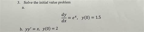 solved 3 solve the initial value problem a