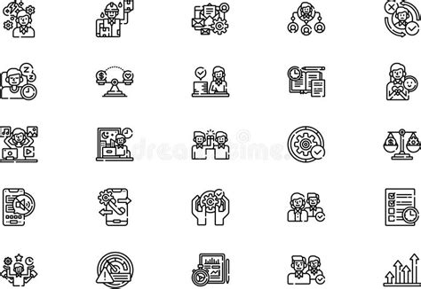 Productivity Icons Collection Is A Vector Illustration With Editable Stroke Stock Vector