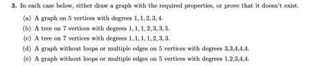 solved 3 in each case below either draw a graph with the