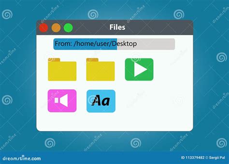 File Manager Window Contains The Files And Folders Stock Vector Illustration Of Data Digital