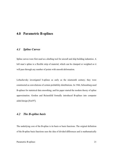 B Spline Chapter 4 Pdf Pdf Curvature Basis Linear Algebra
