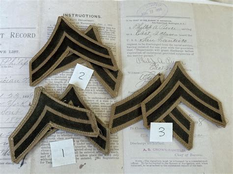 Wwii Usmc Marines Corporal Cpl Chevrons Stripes Pair Khaki Woven Etsy
