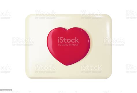 사랑 메시지 채팅 알림 아이콘 벡터 버튼 Ui 요소와 같은 소셜 미디어 댓글 게시물로 빨간 심장이 있는 3d 말풍선 3차원