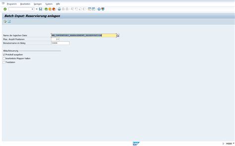 MBBR Batch Input Create Reservation SAP Transaction Code ERPyourself