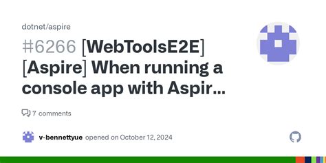Webtoolse E Aspire When Running A Console App With Aspire Added There Is No Info On The