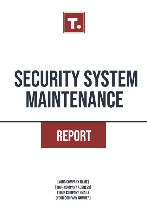 Free Security System Maintenance Report Template To Edit Online