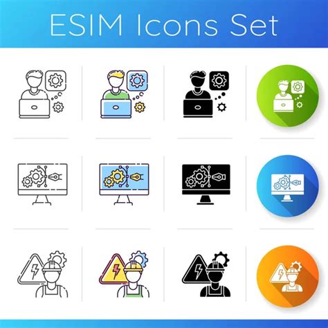 Computer Linear Icons Color Stock Photos Computer Linear Icons Color Images Depositphotos