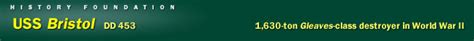 Uss Bristol Dd 453 Gleaves Class Bristol Class Destroyer In World
