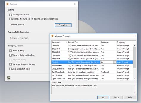 Solved Ignore Vault Checkout Message In Inventor Api Autodesk Community