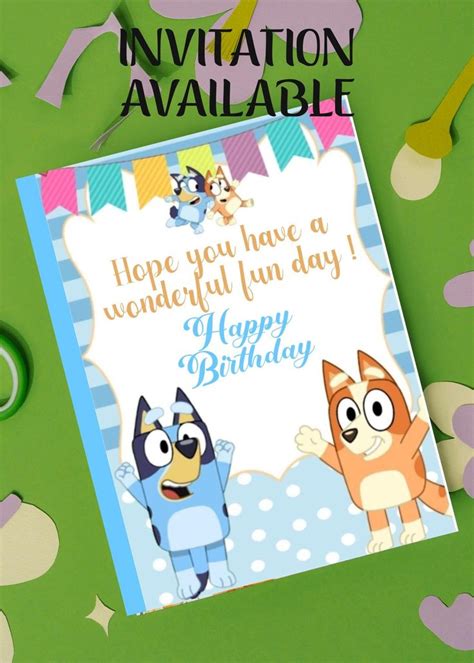 Bluey Printable Birthday Card