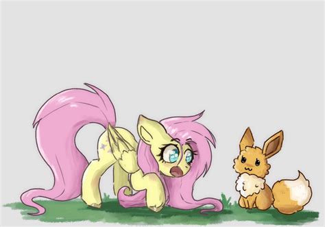 3521779 Safe Artistinked Dee Fluttershy Eevee Pegasus Pony G4