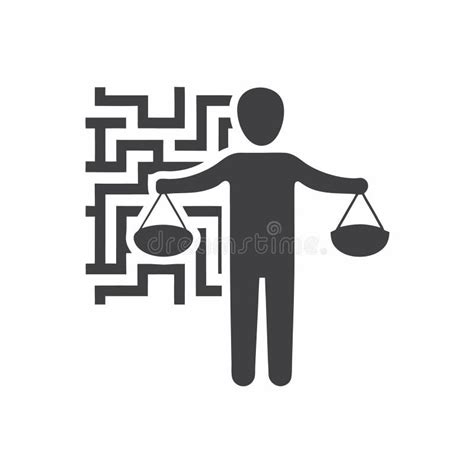 Ai Powered Lawyer Navigating Through A Maze Symbolizing The