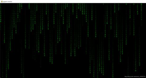 Python Pygame框架实现屏幕数字雨特效python 像素雨 Csdn博客